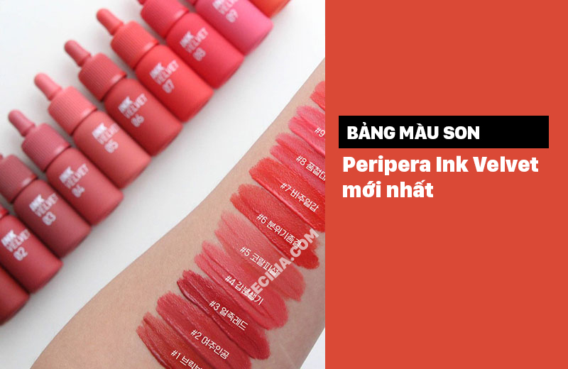 Son Ink Velvet Bảng màu mới nhất